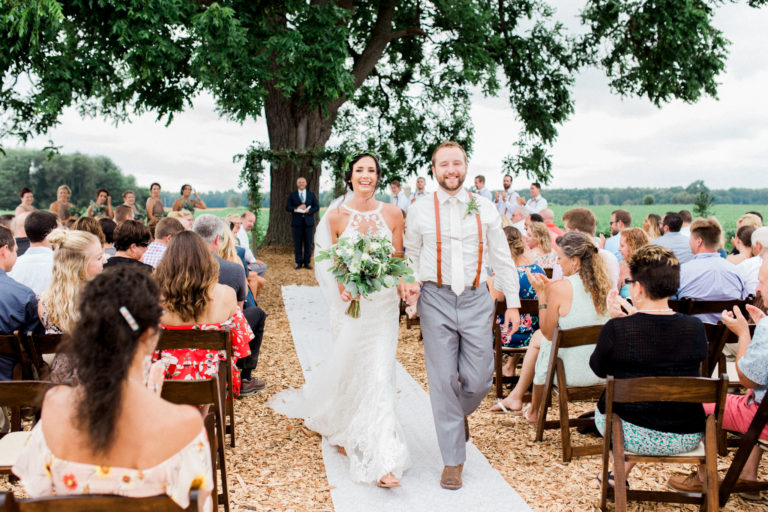 Michigan Relaxed Backyard Wedding | Josh + Megan | Kendra Denault ...